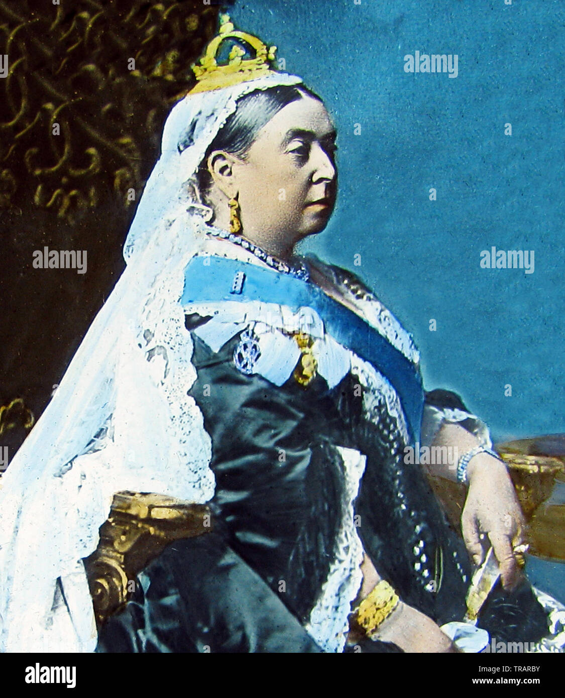 Queen Victoria, hand coloured photo Stock Photo - Alamy