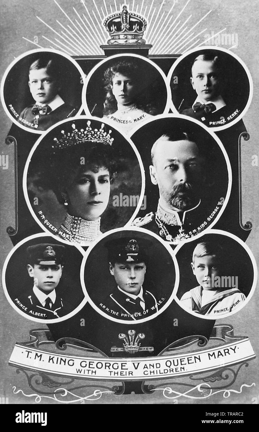 King george v queen mary children hi-res stock photography and images ...