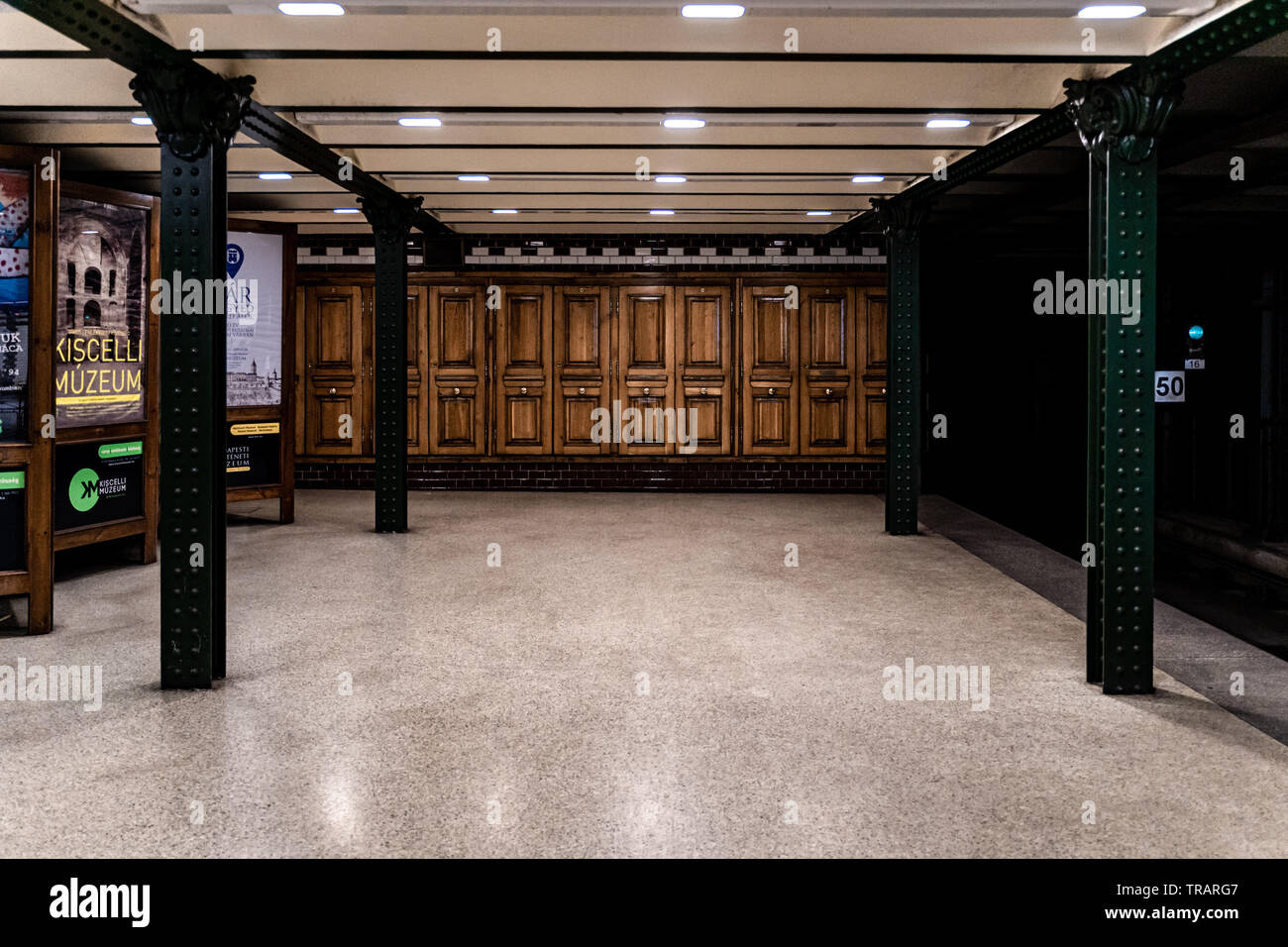 Budapest old subway station on M1 yellow line interior design in art ...