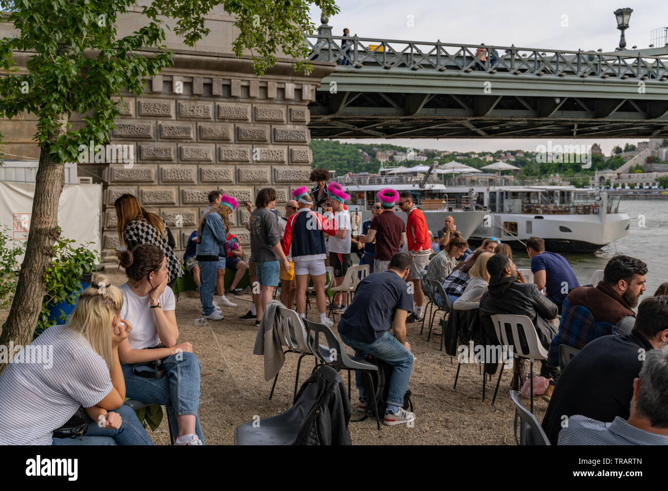 Group of friends at bachelor party in Budapest, Hungary Stock Photo - Alamy