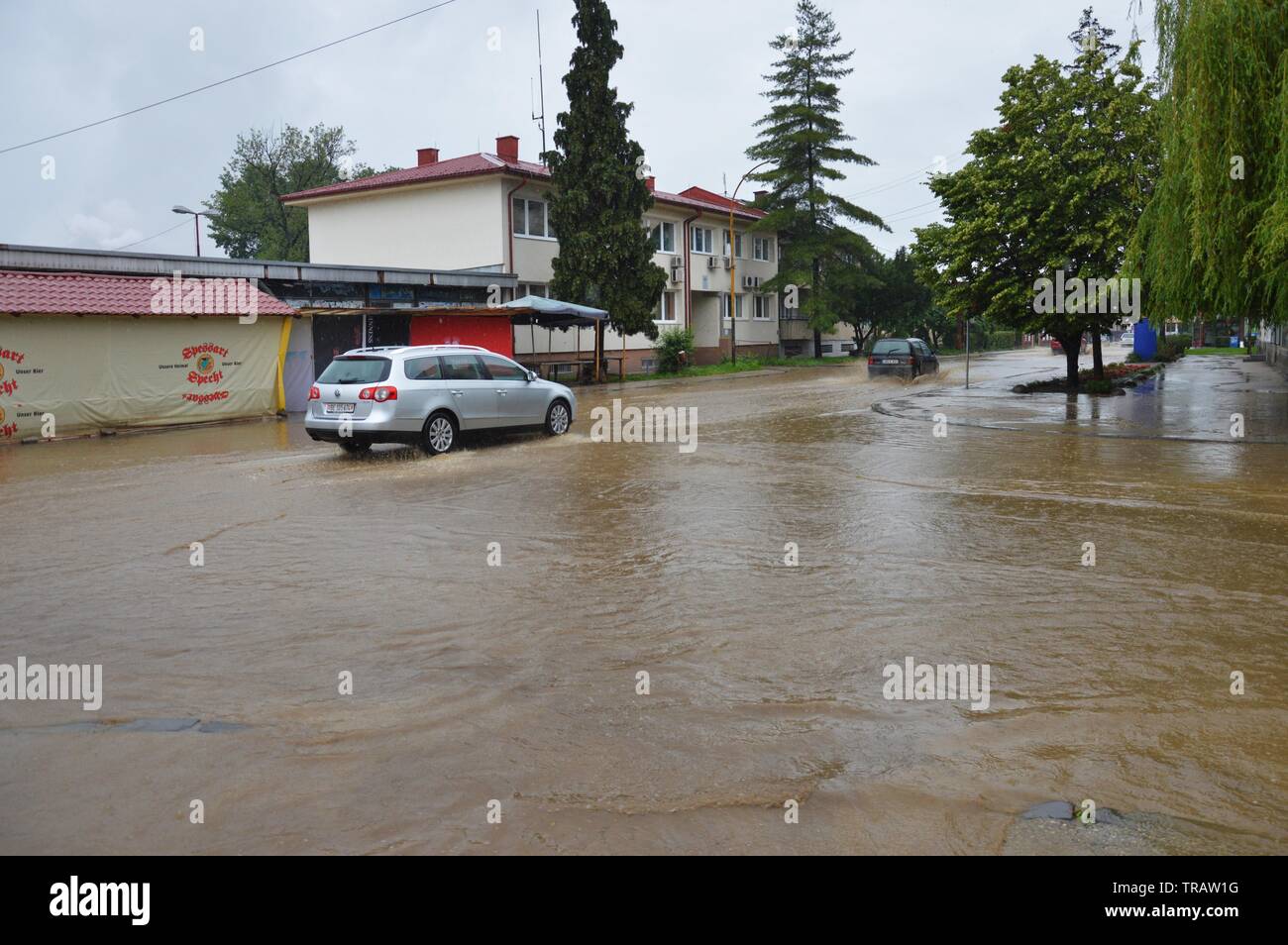 Lukavac on June 1.2019 years,was raining heavily from midnight until ...