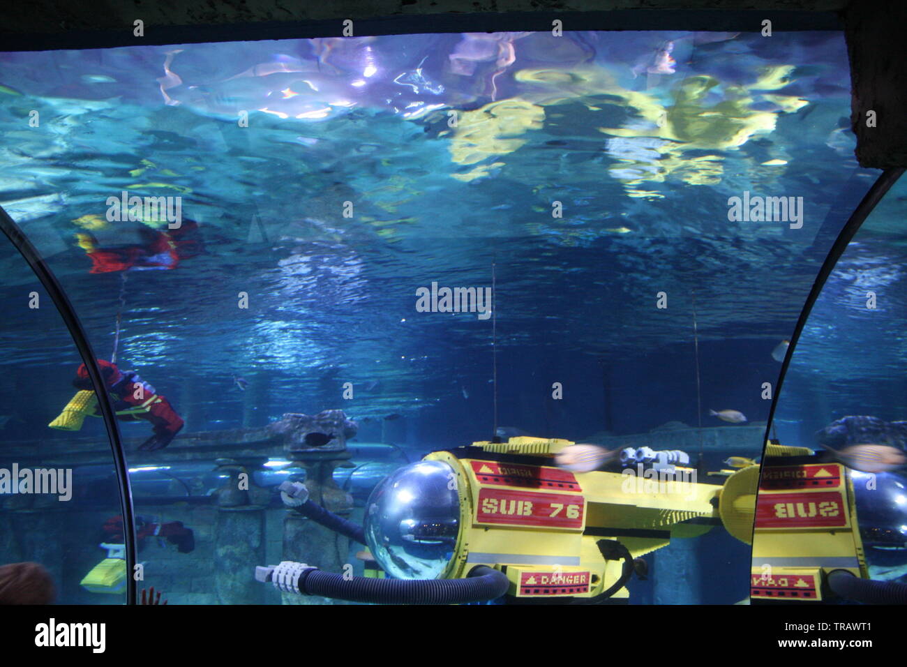 Lego waterworld with variuos Lego figs, vehicles and animals in ...