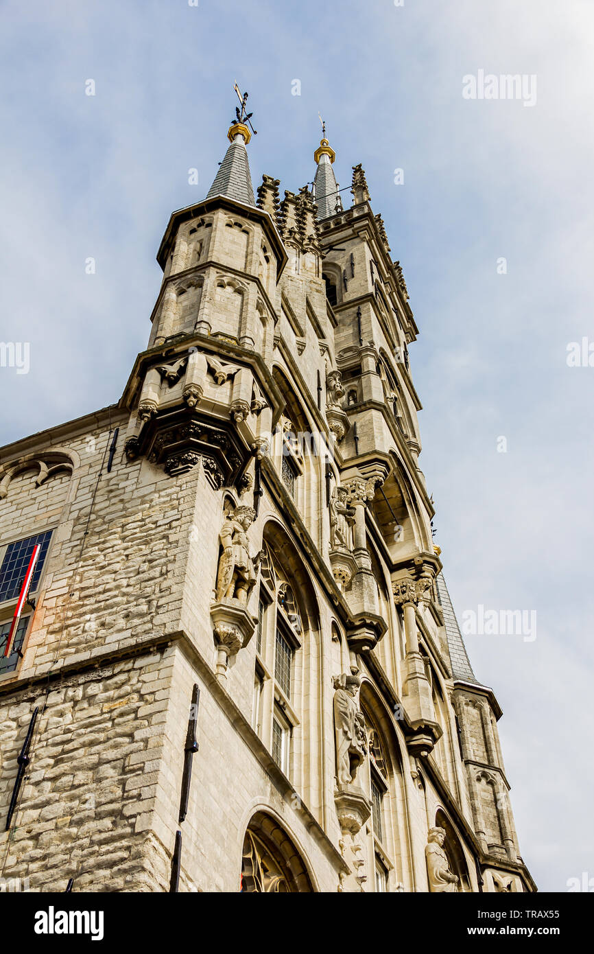 Gouda, Holland, Netherlands, April 23, 2019 - Mediaval gothic city hall ...