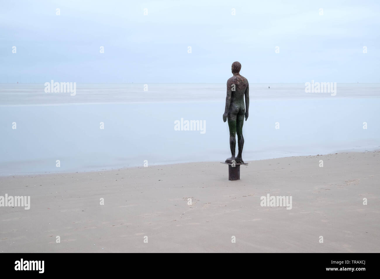 Antony Gormley Another Place art installation, Crosby Beach, Liverpool ...