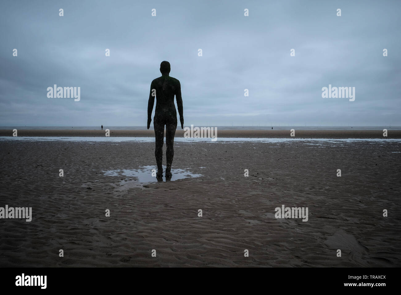 Antony Gormley Another Place art installation, Crosby Beach, Liverpool ...