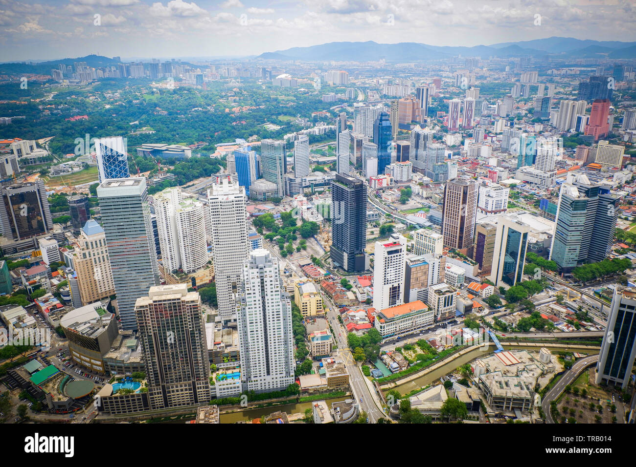 Kuala Lumpur city landscape view of skyline top view cityscape at Kuala ...