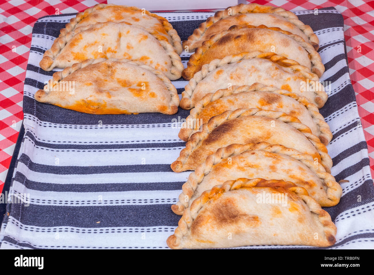 Traditional baked Empanadas stuffed with Chicken and Chorizo Stock ...