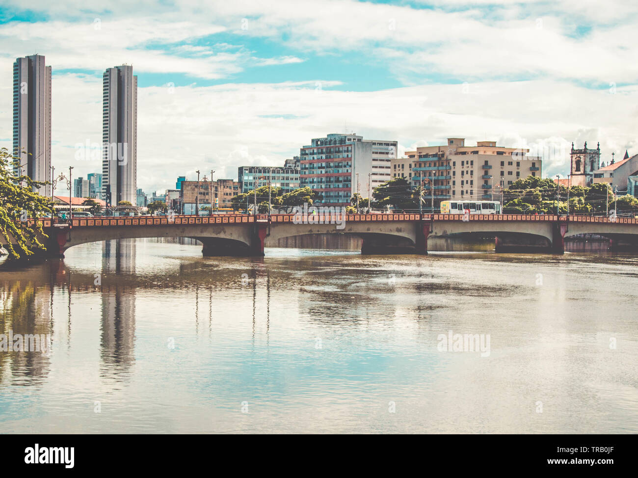 Panoramic view of the historic architecture of Recife in Pernambuco ...