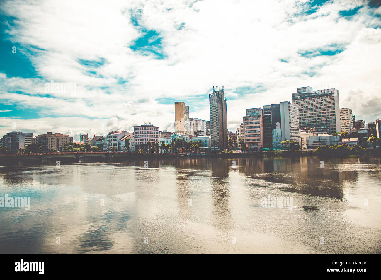 Panoramic view of the historic architecture of Recife in Pernambuco ...