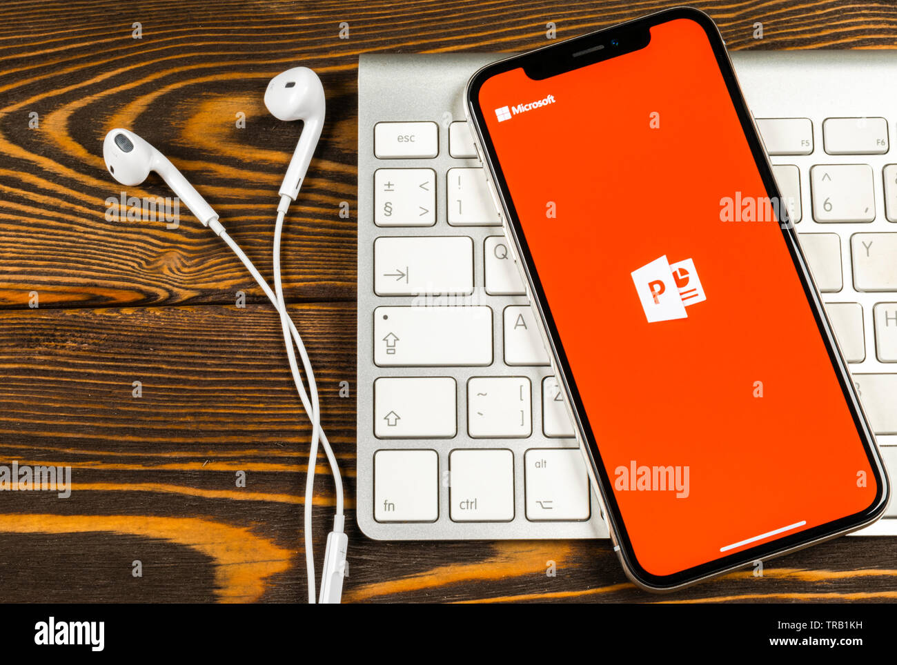 Sankt-Petersburg, Russia, June 2, 2018: Microsoft office Powerpoint ...