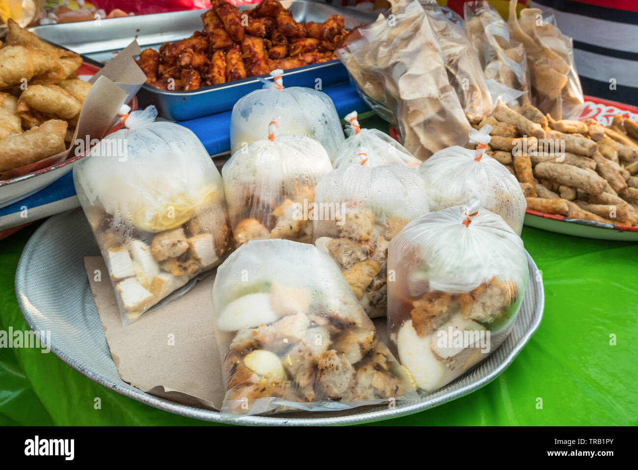 Different types of halal snacks selling in Ramadan bazaar,it is ...