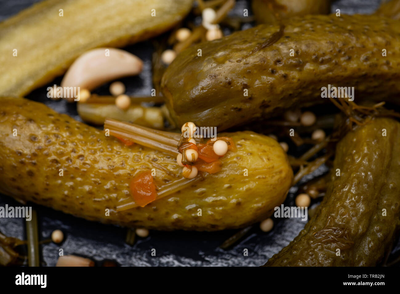 Extra Fine Cornichons - minuscule sour French pickles on natural stone ...