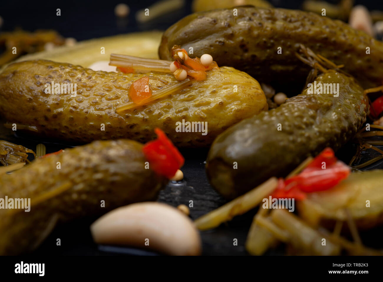 Extra Fine Cornichons - minuscule sour French pickles on natural stone ...
