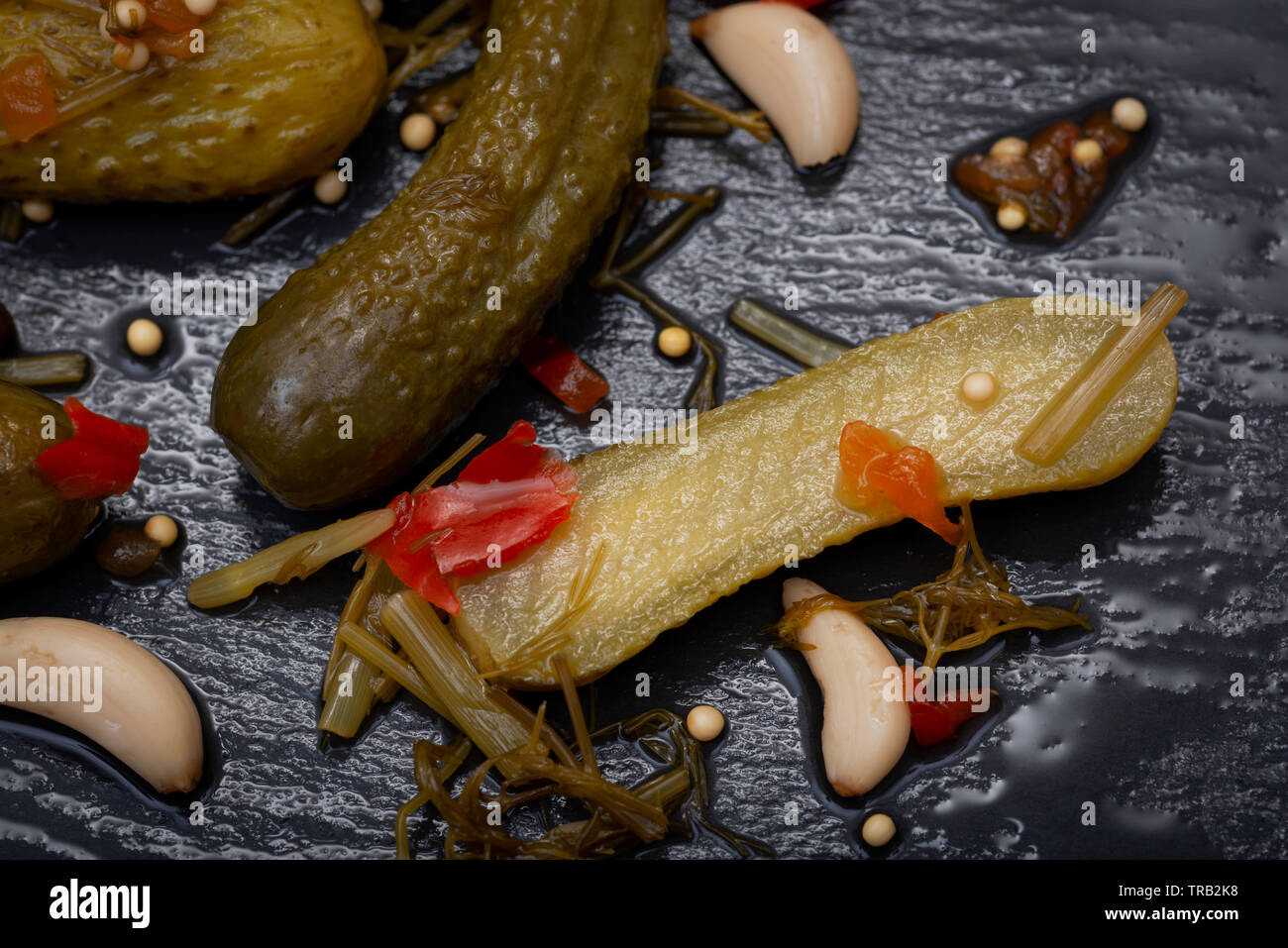 Extra Fine Cornichons - minuscule sour French pickles on natural stone ...