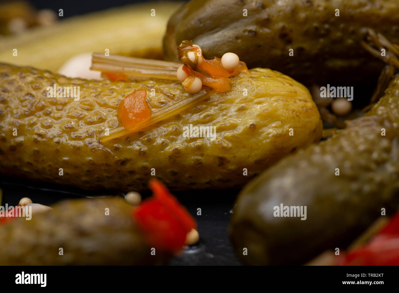 Extra Fine Cornichons - minuscule sour French pickles on natural stone ...