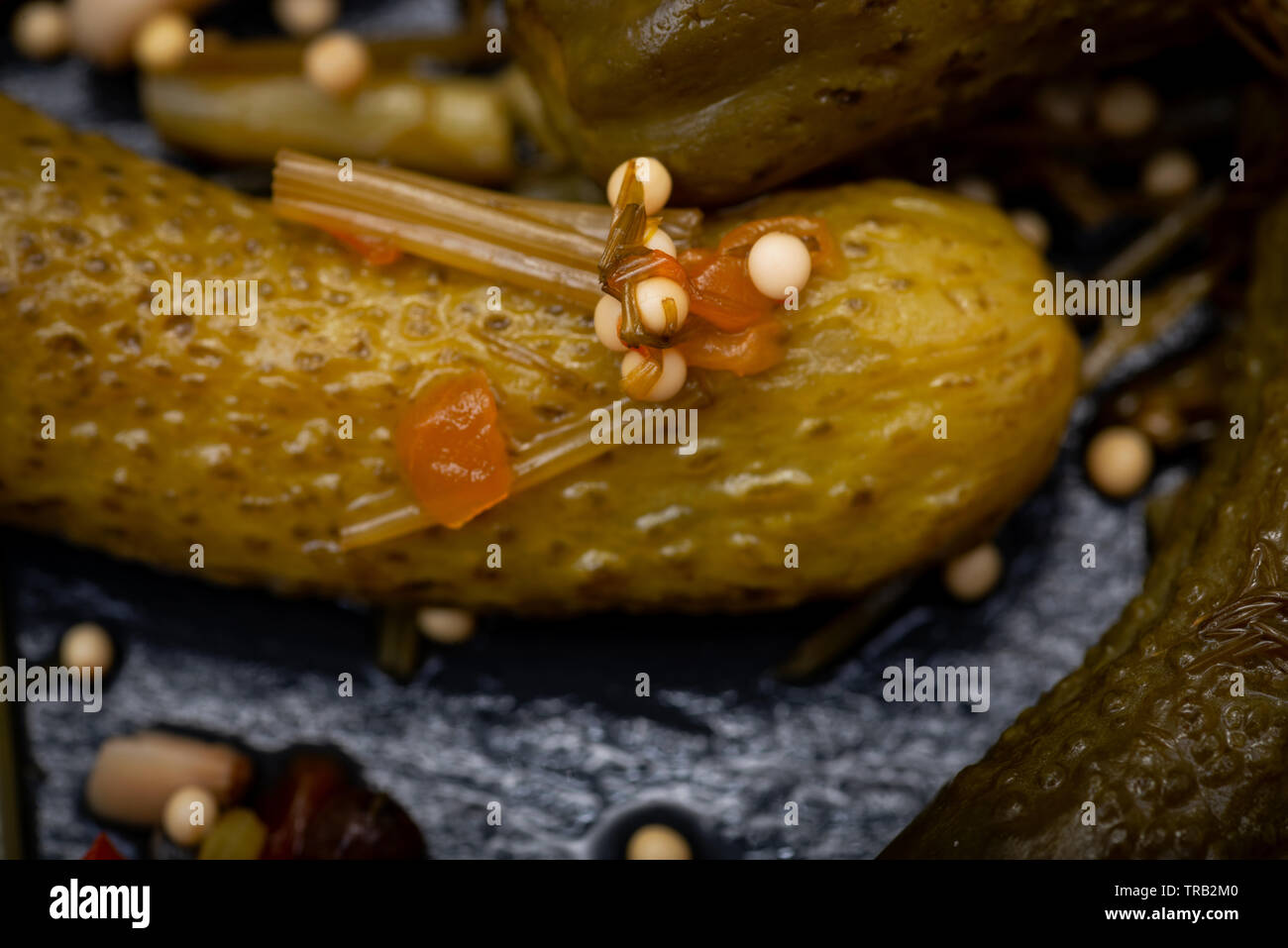 Extra Fine Cornichons - minuscule sour French pickles on natural stone ...