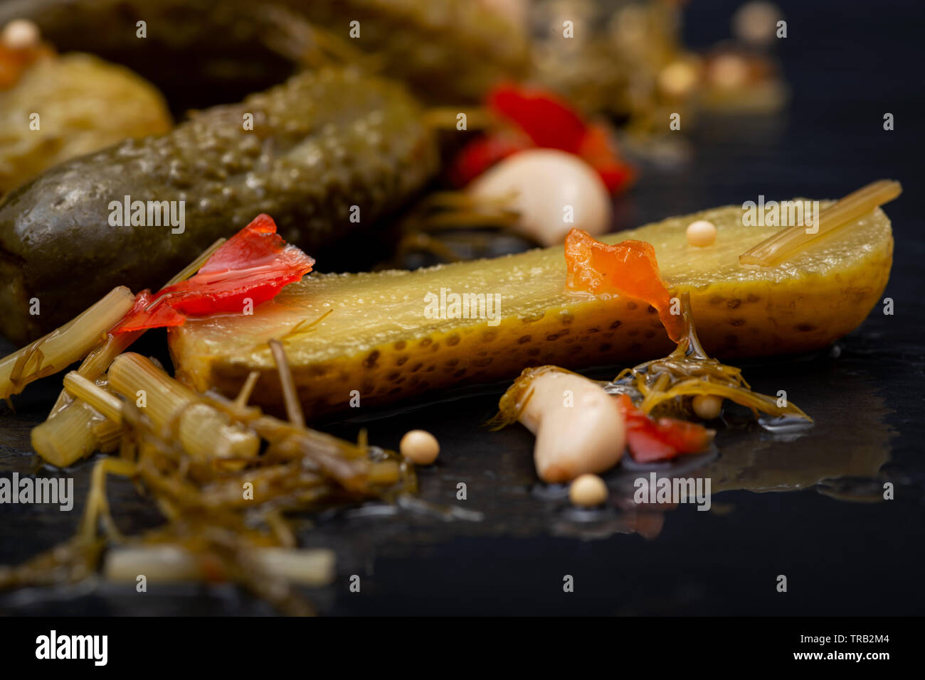 Extra Fine Cornichons - minuscule sour French pickles on natural stone ...