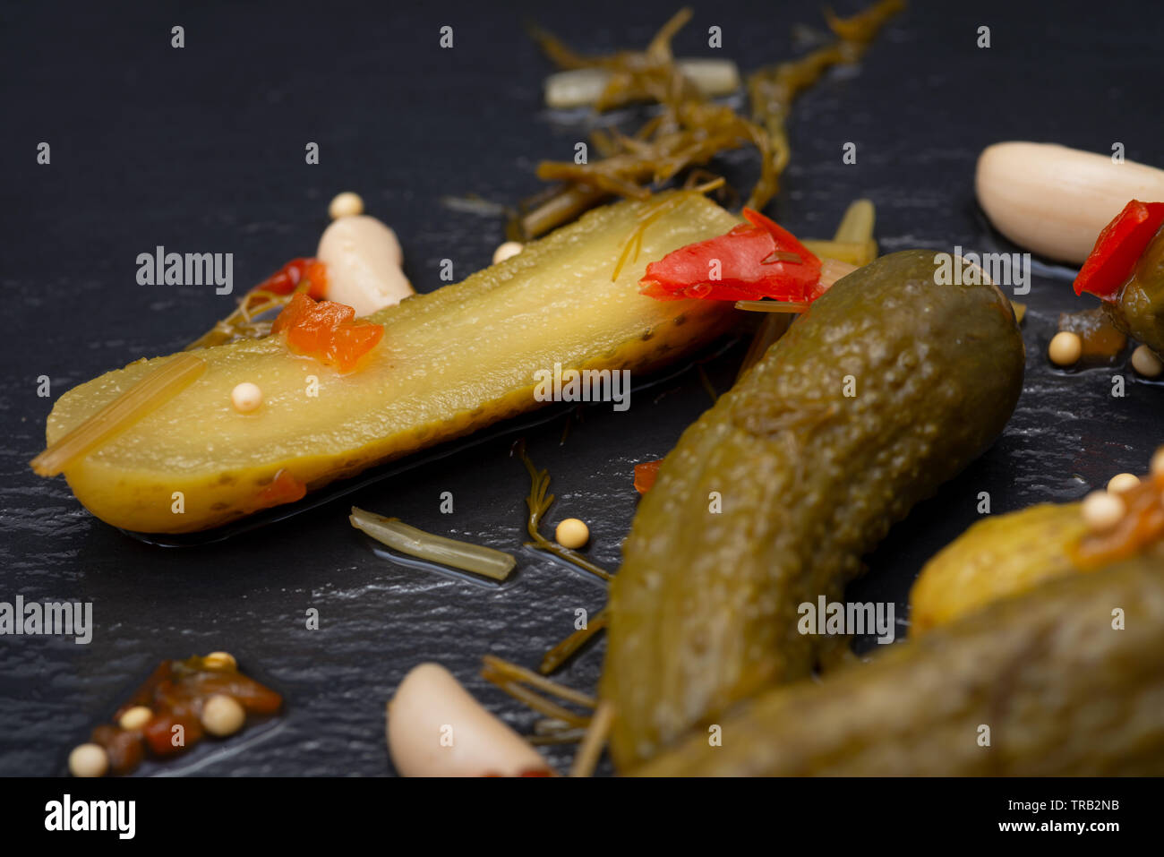 Extra Fine Cornichons - minuscule sour French pickles on natural stone ...