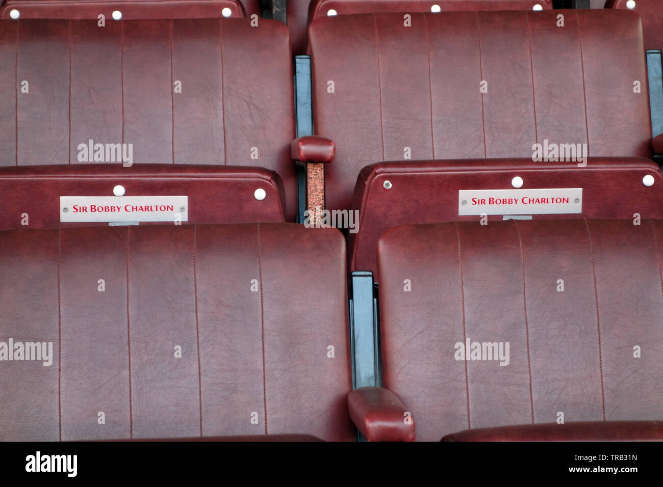 Sir Bobby Charlton's Empty Seats in the Directors Box at Old Trafford ...