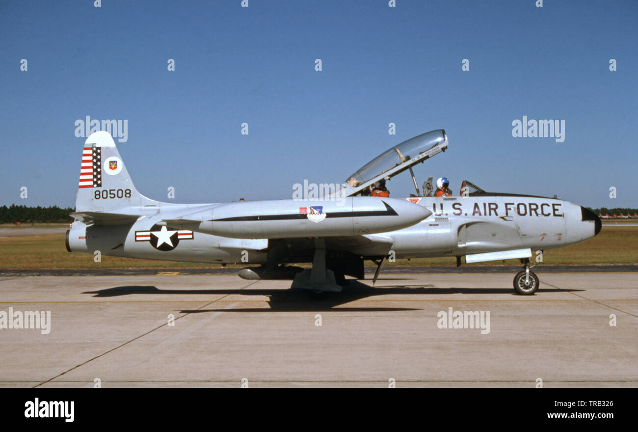 USAF United States Air Force Lockheed T-33A Shooting Star Stock Photo ...