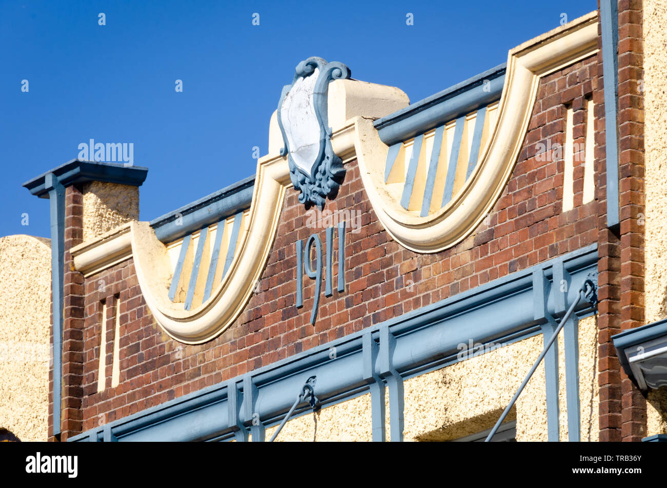 Facades on historic commercial buildings, Glen Innes, New South Wales ...