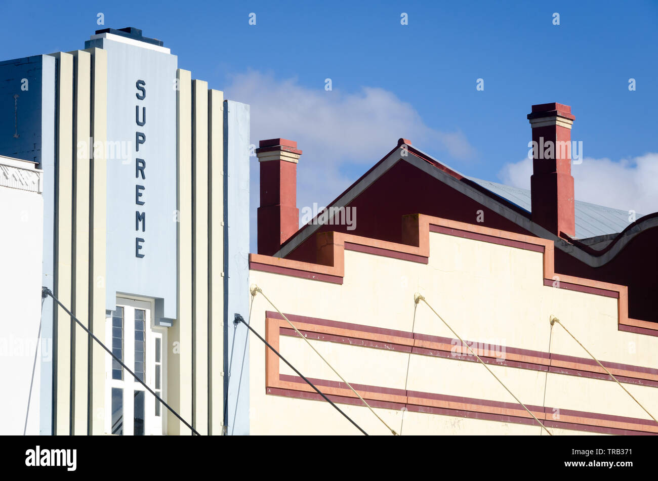 Facades on historic commercial buildings, Glen Innes, New South Wales ...