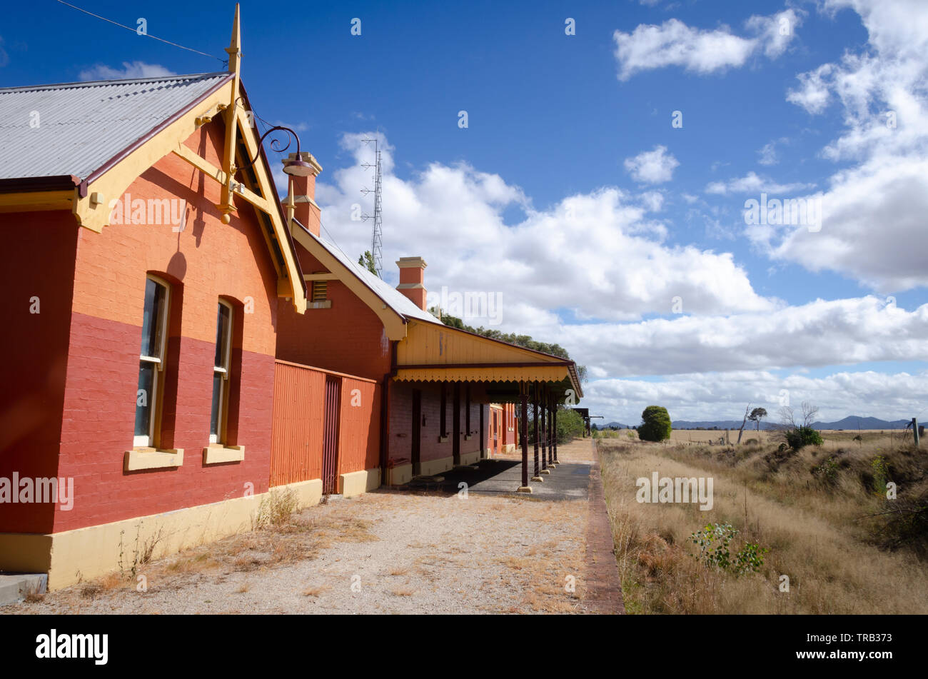 Historic railway station, Deepwater, New South Wales, Australia Stock ...