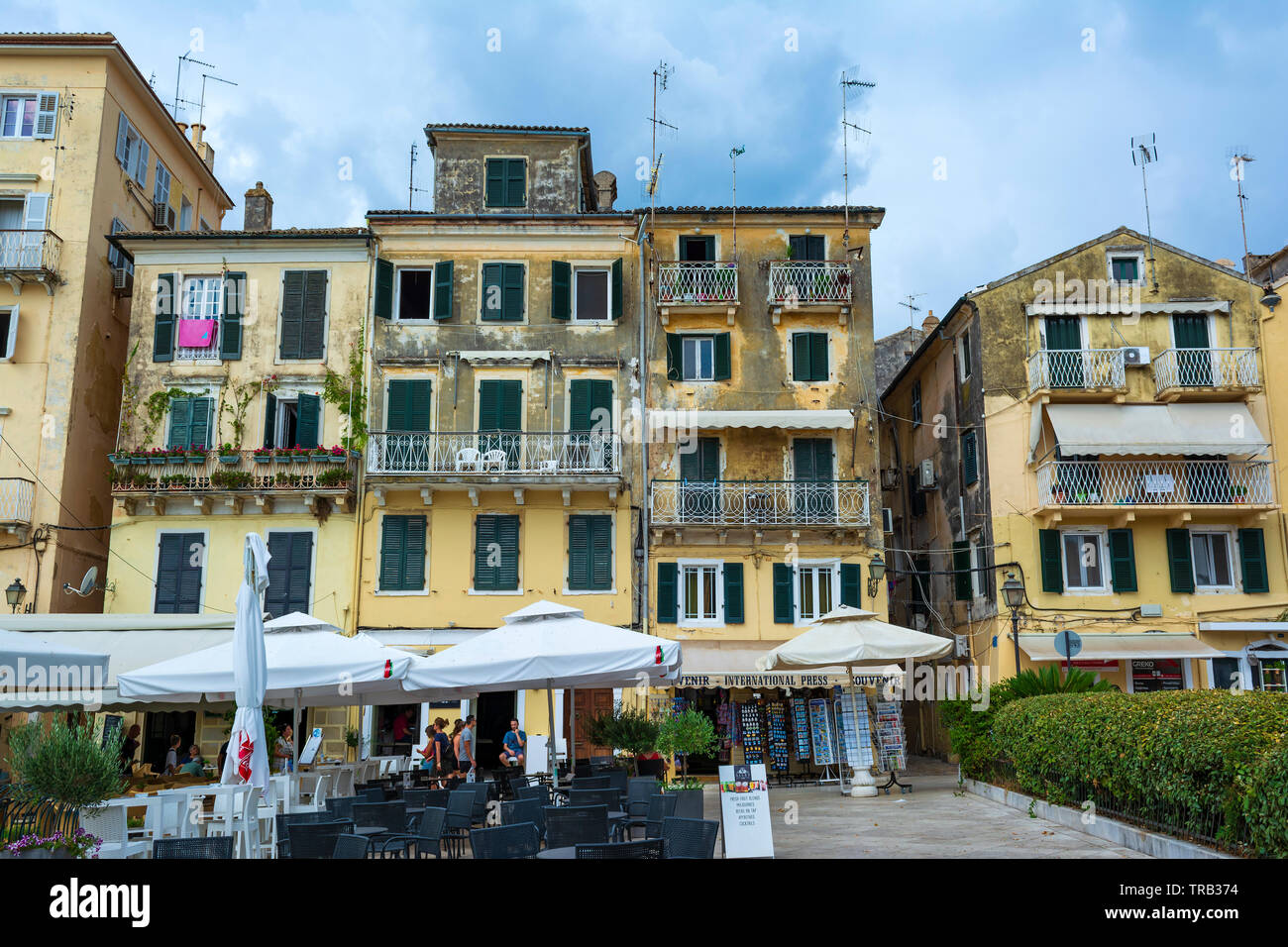 Corfu, Greece - 26 August, 2018: View of Corfu old town. Greece, Corfu ...