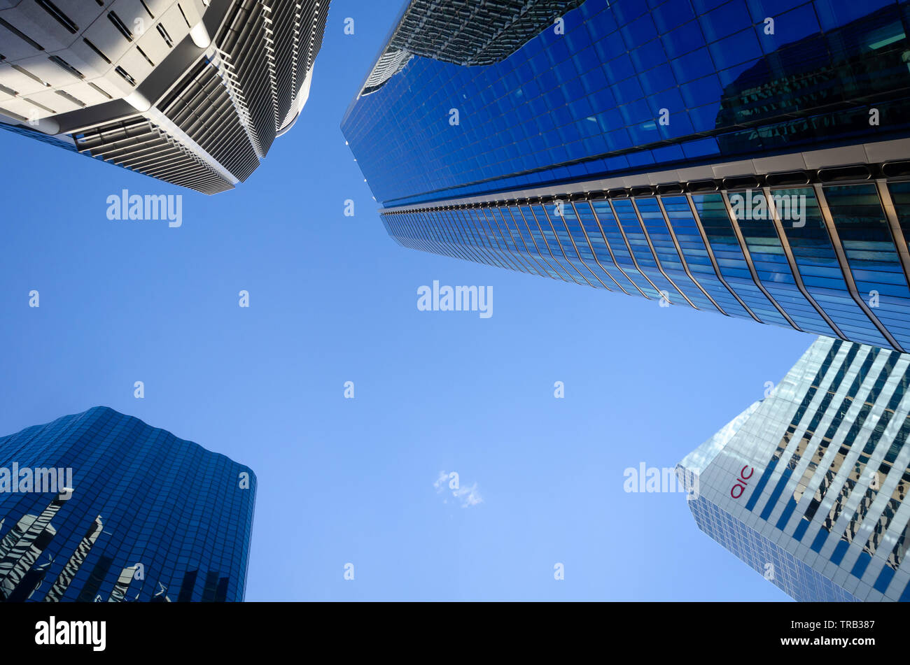 Skyscrapers, office buildings, in central business district, Brisbane ...
