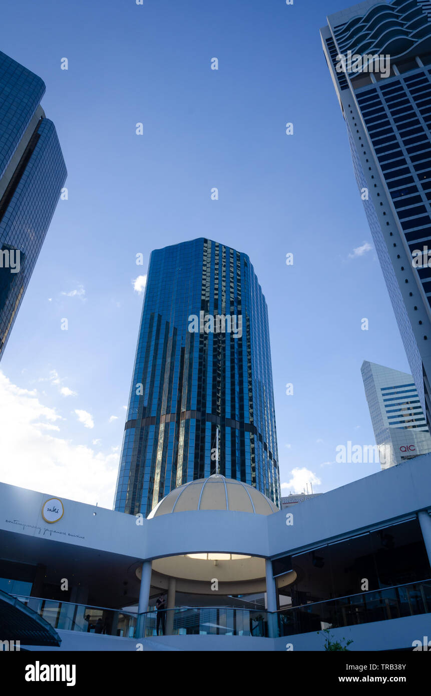 Skyscrapers, office buildings, in central business district, Brisbane ...