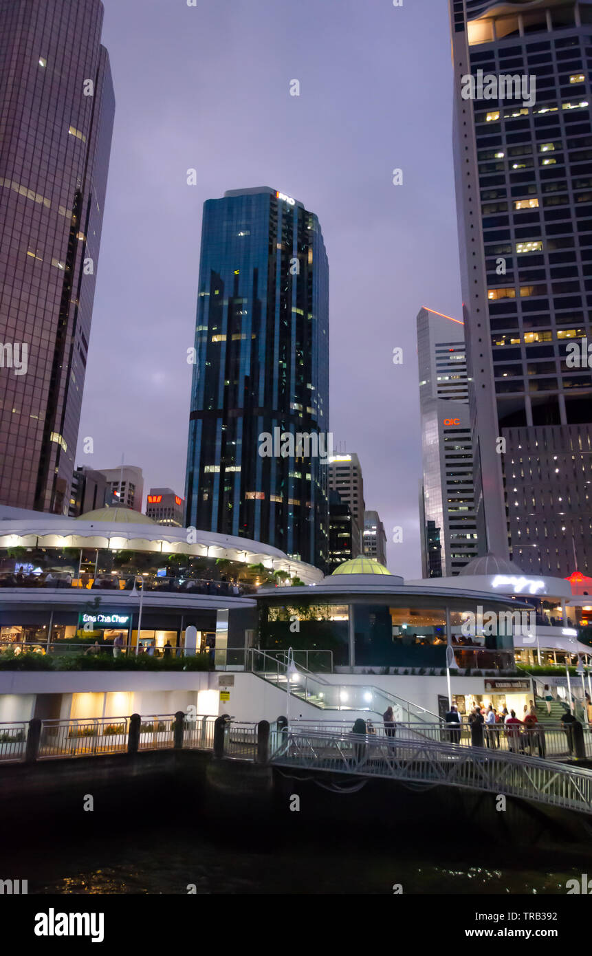 Skyscrapers, office buildings, in central business district, Brisbane ...
