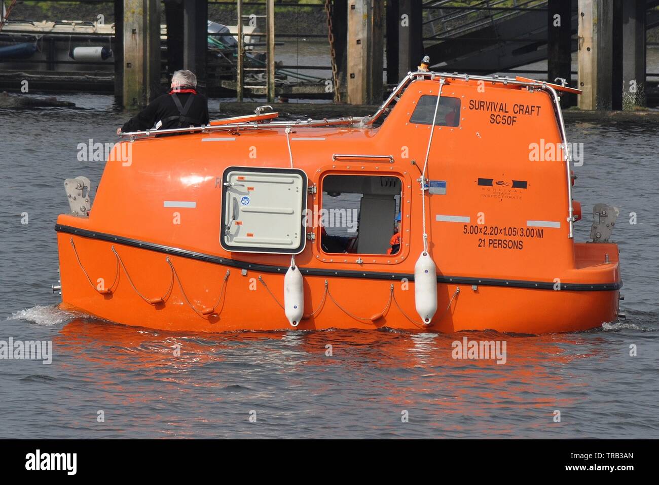 SURVIVAL CRAFT USED ON MERCHANT SHIPS Stock Photo - Alamy