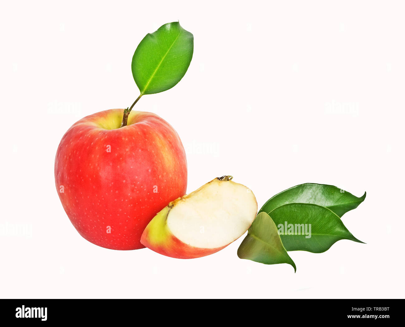 Red apple and segment Stock Photo - Alamy