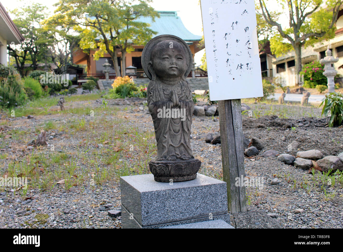 Baby Buddha statue or Jizo at Reisenji Japanese Buddhist Temple. Taken ...