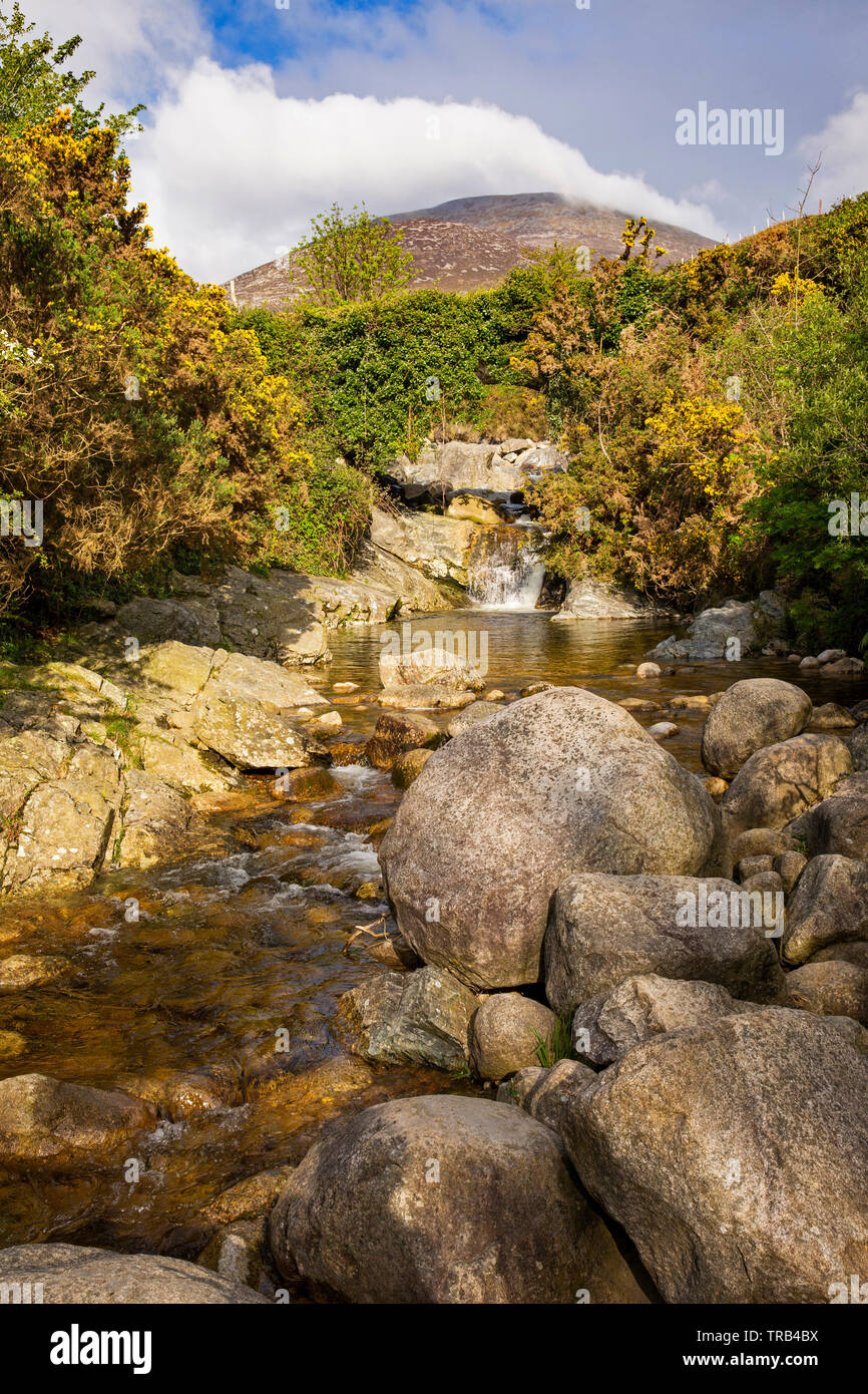 Northern Ireland, Co Down, Newcastle, Bloody Bridge, River flowing down ...