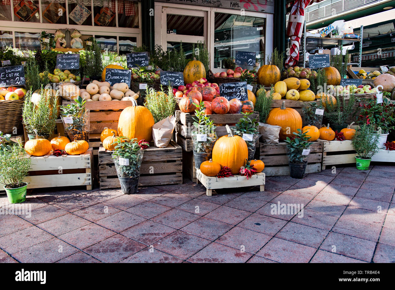 Autumn vegetables at the Viennese market Stock Photo - Alamy