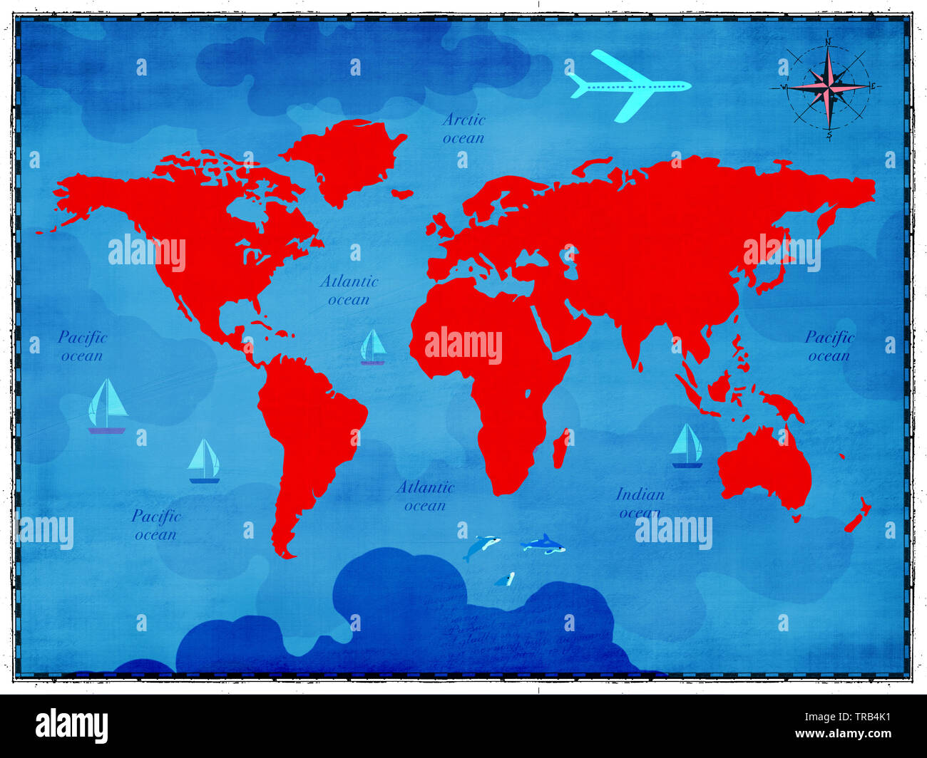 Red sea ship map hi-res stock photography and images - Alamy