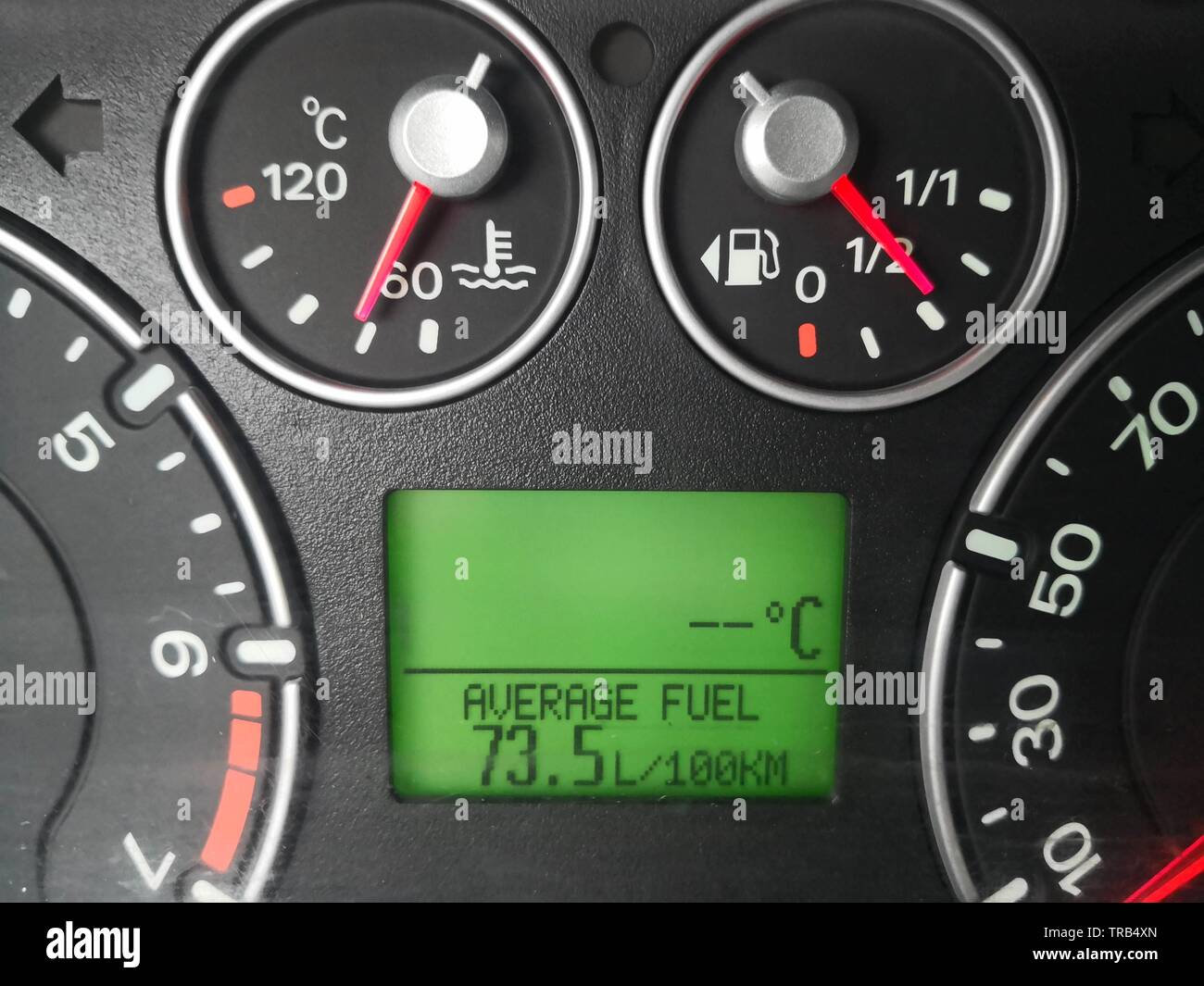 Average fuel consumption display hi-res stock photography and images ...