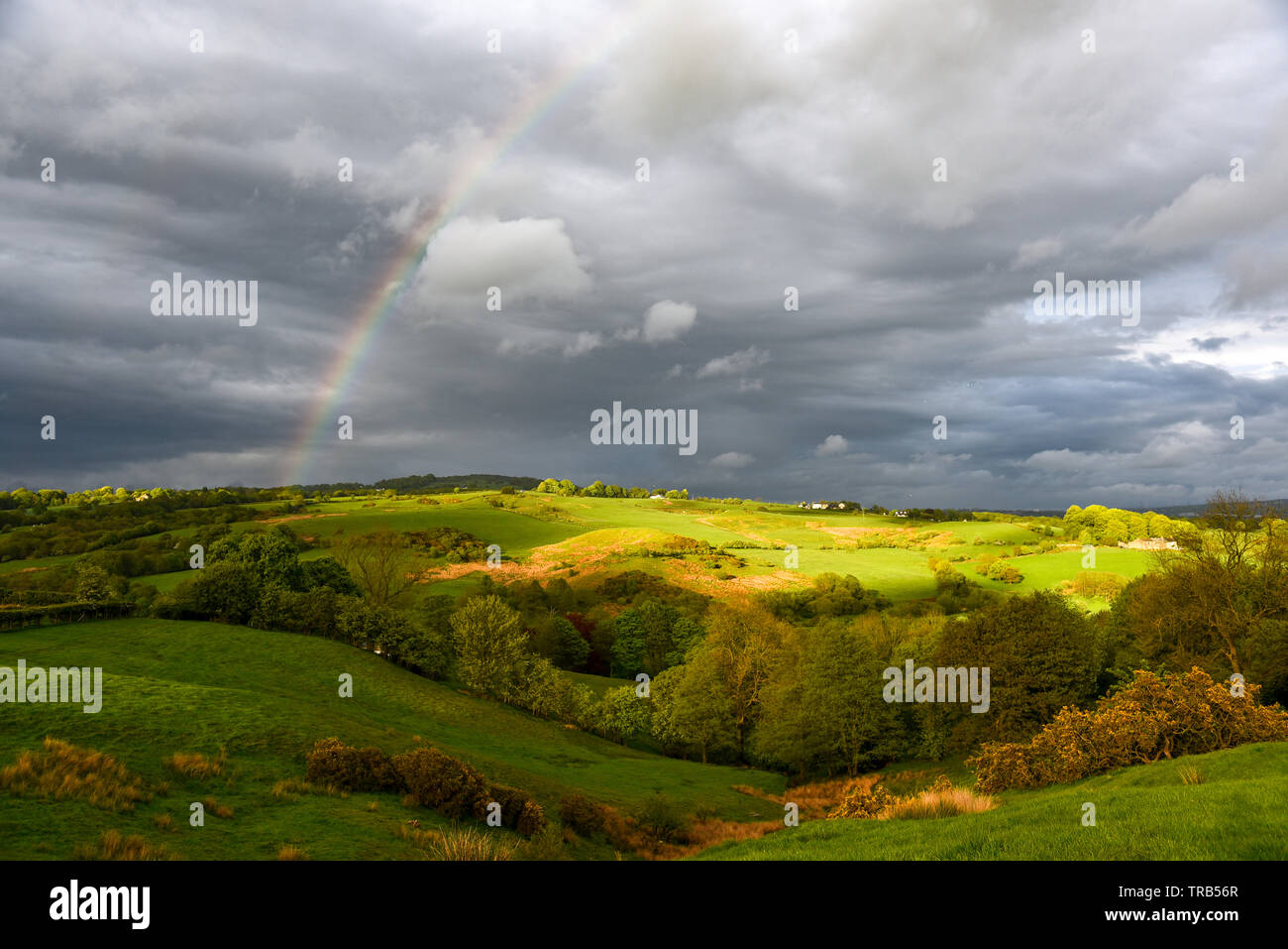 Rainbow over the valley hi-res stock photography and images - Alamy