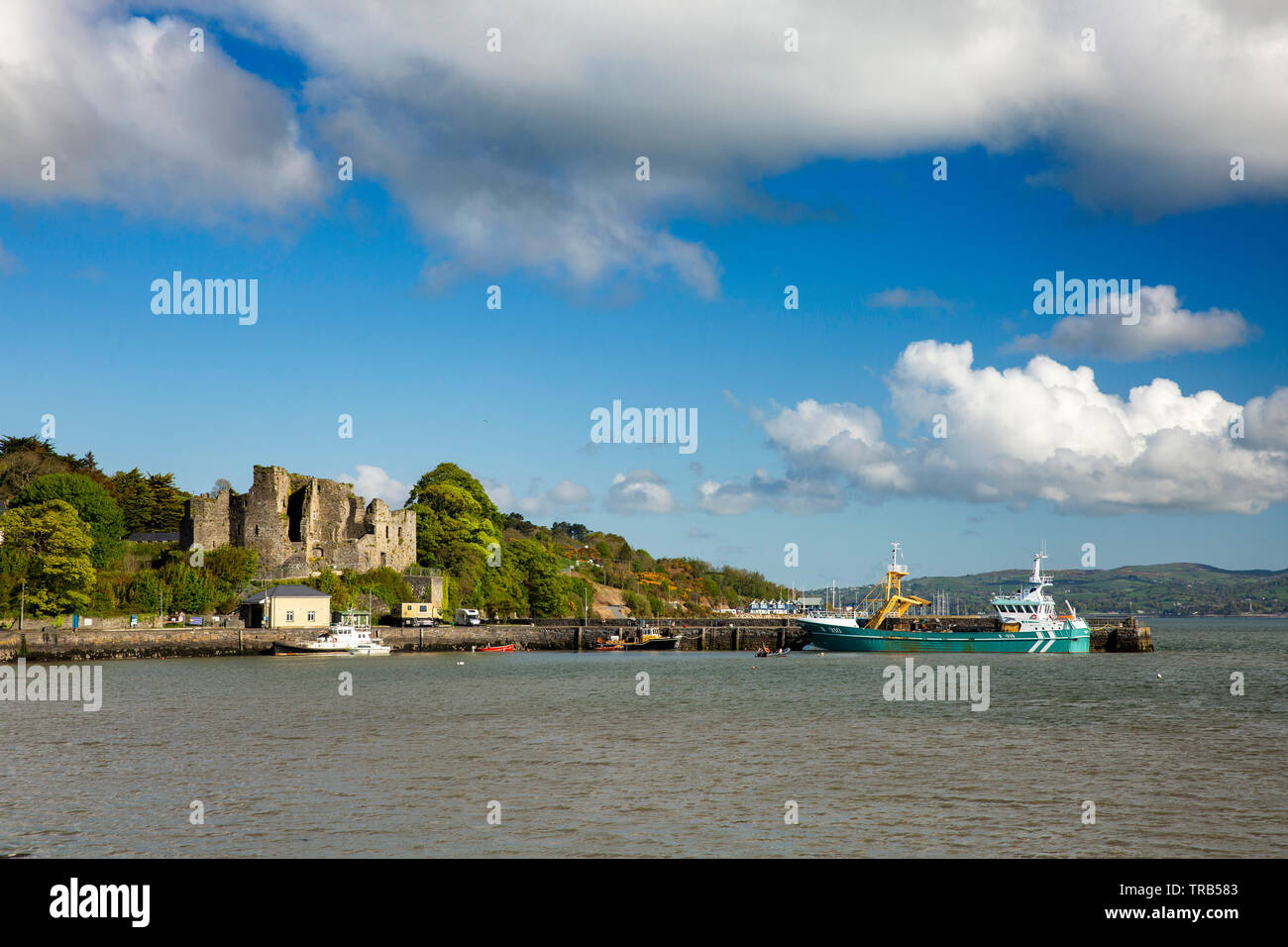 Ireland, Co Louth, Cooley Peninsula, Carlingford, St John’s Castle ...