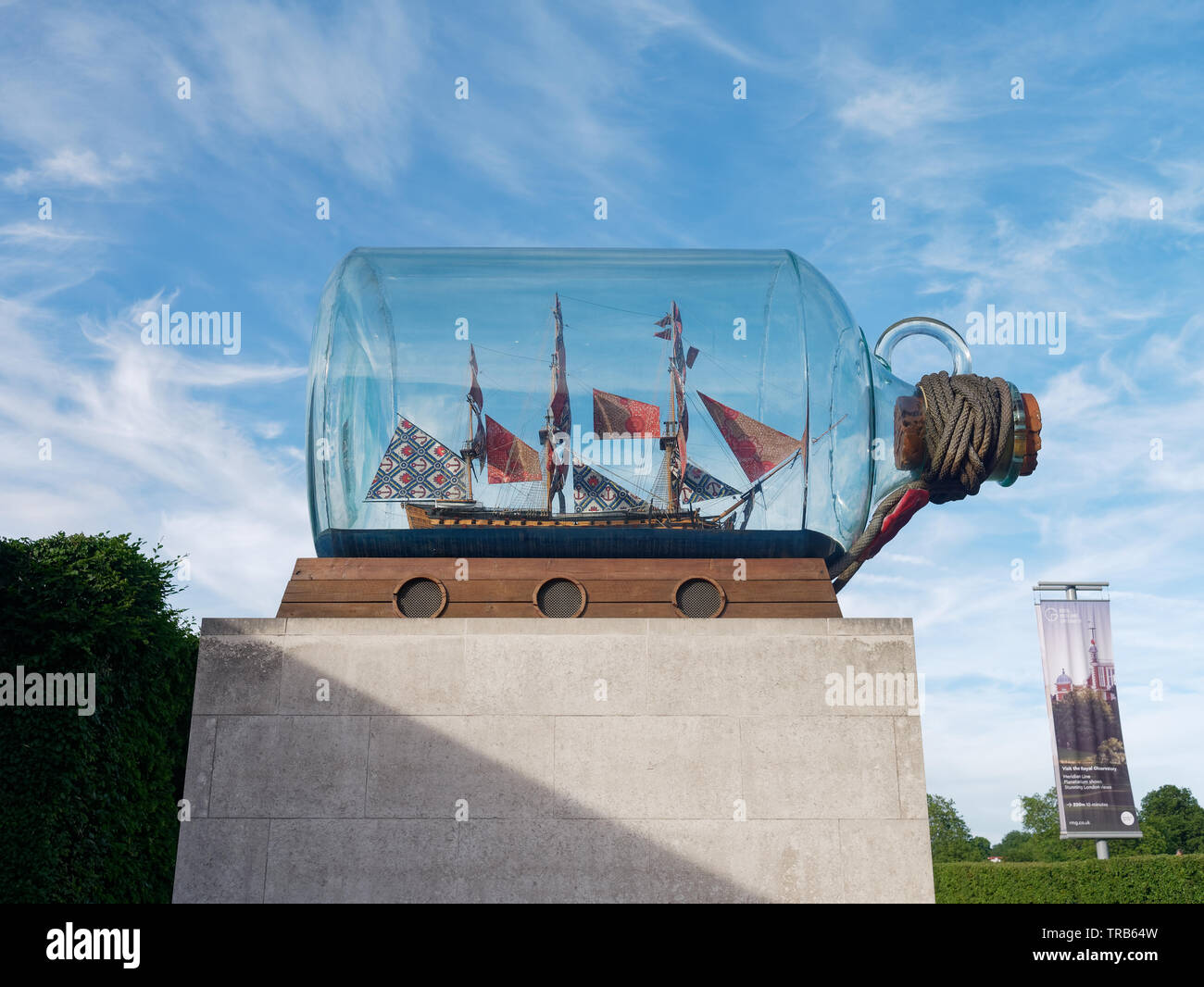 Nelson's Ship In A Bottle by Yinka Shonibare - Replica of Nelson's HMS ...