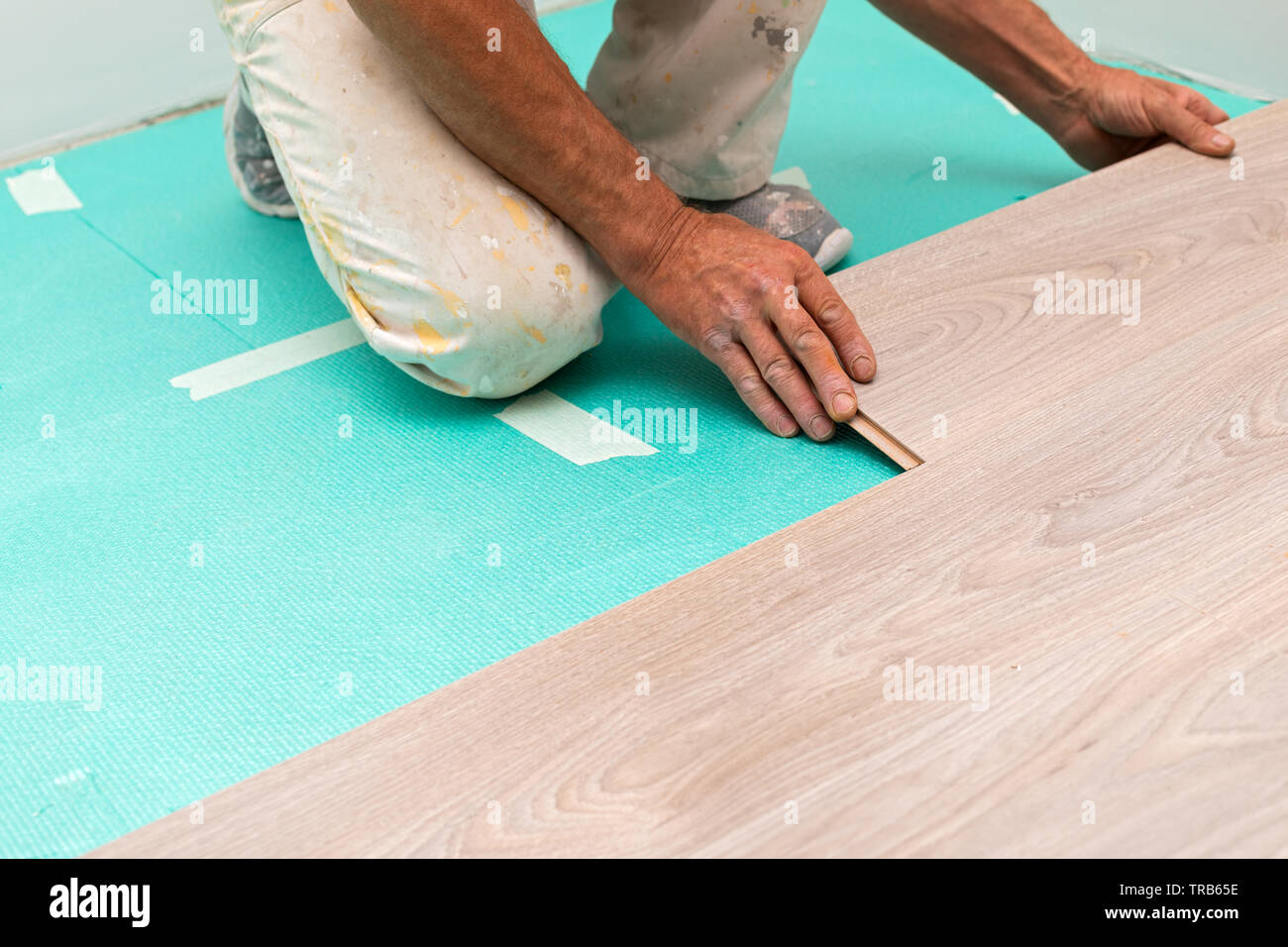 Detail laminated parquet wooden floor hi-res stock photography and ...