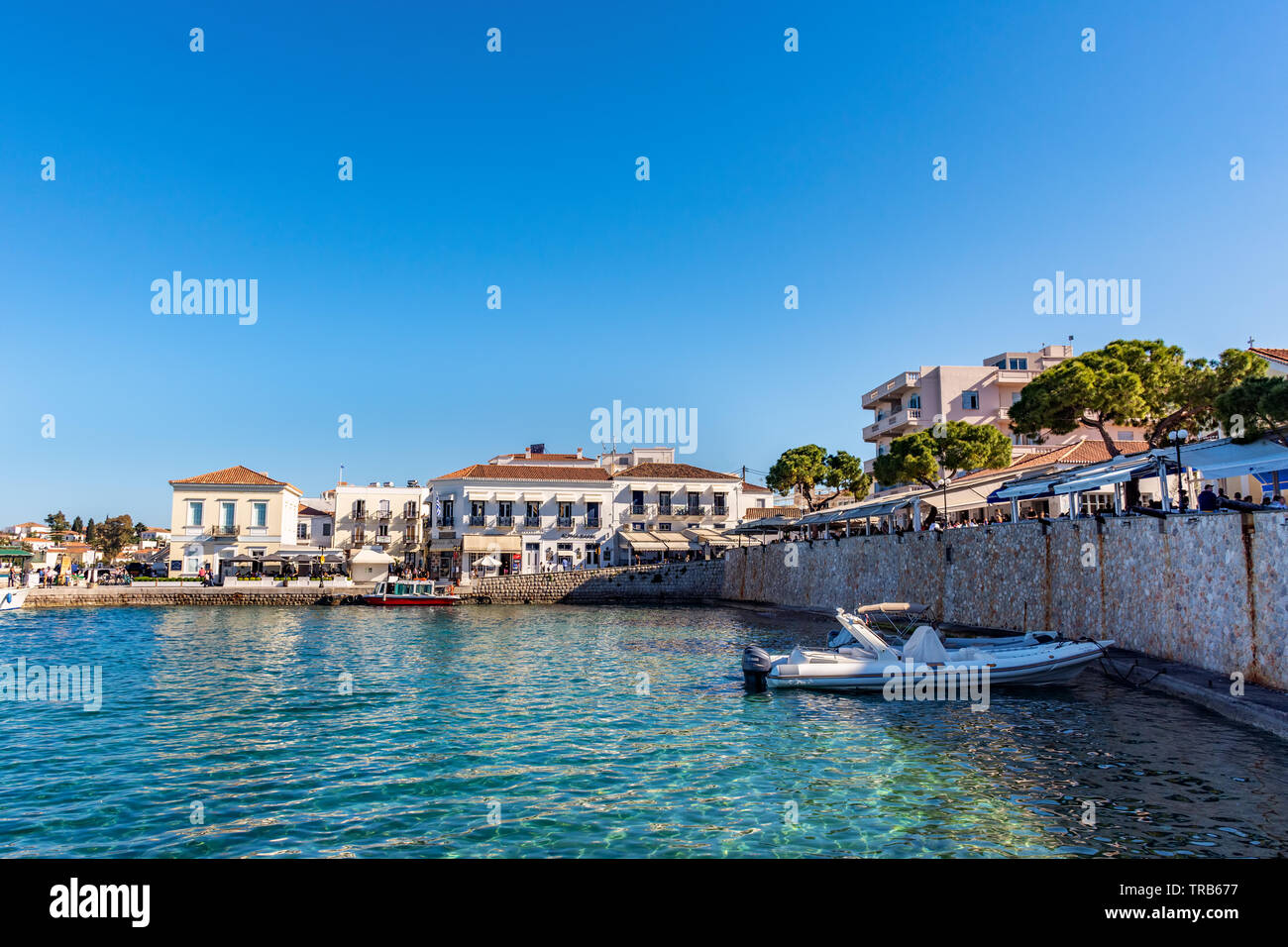 Spetses greece beach hi-res stock photography and images - Alamy
