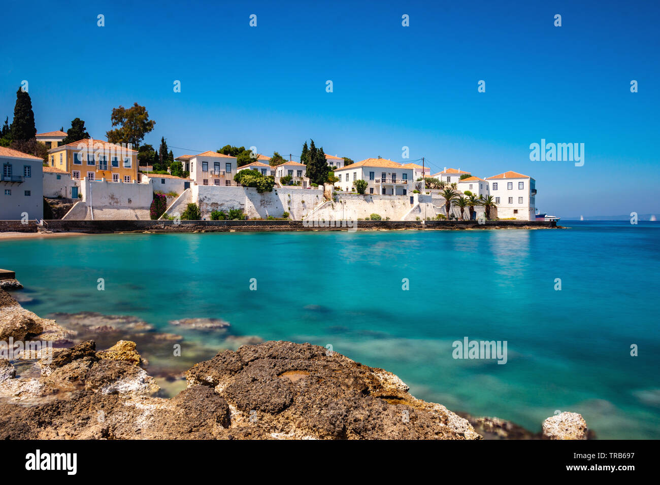 Spetses greece beach hi-res stock photography and images - Alamy