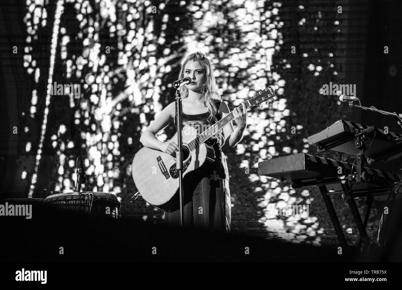 Beatrice Antolini performed last night in Milan at San Siro Stadium for ...