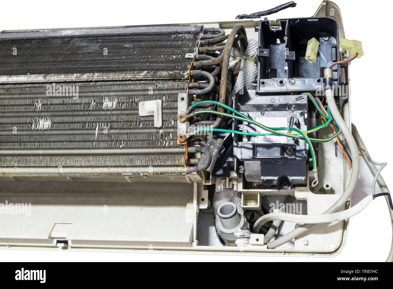 Air conditioner old inside circuit system Stock Photo - Alamy