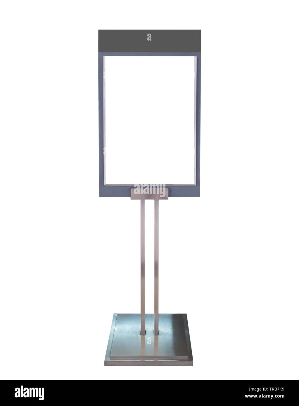 Base signs square aluminium advertising and publicize Stock Photo - Alamy