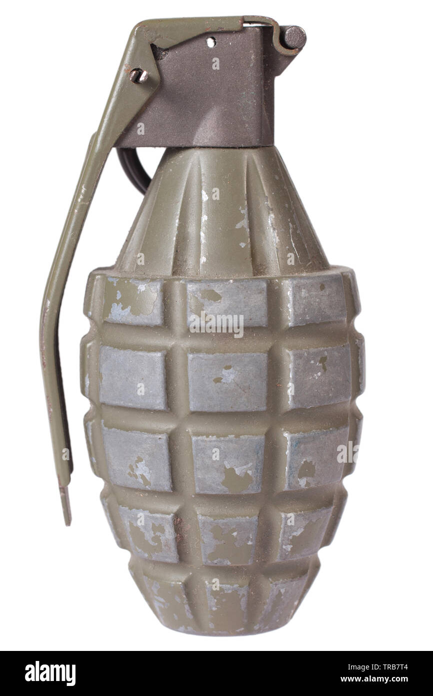hand grenade isolated on a white background Stock Photo - Alamy