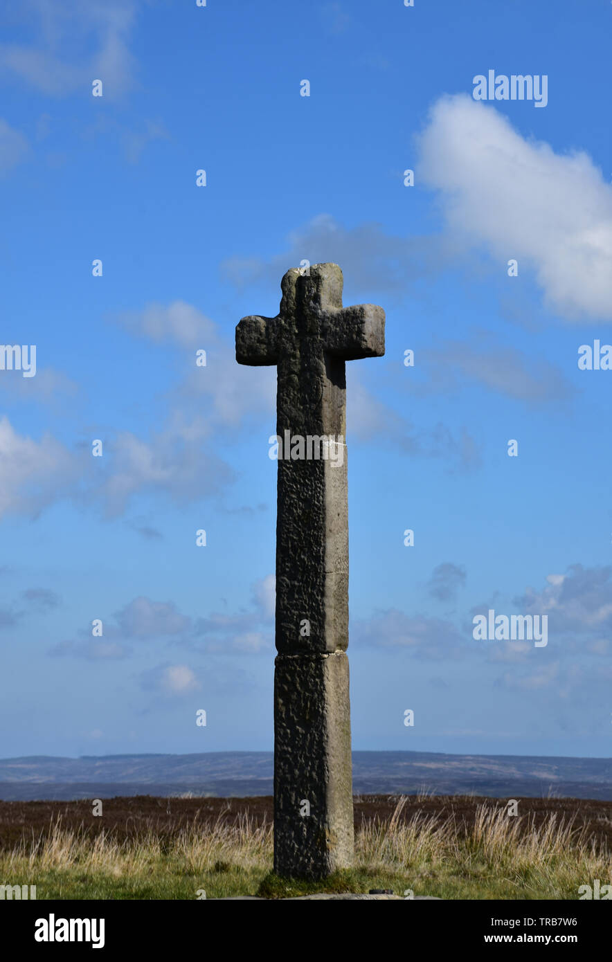 Ralph's cross a waymarker for travelers on the moors in North Yorkshire ...