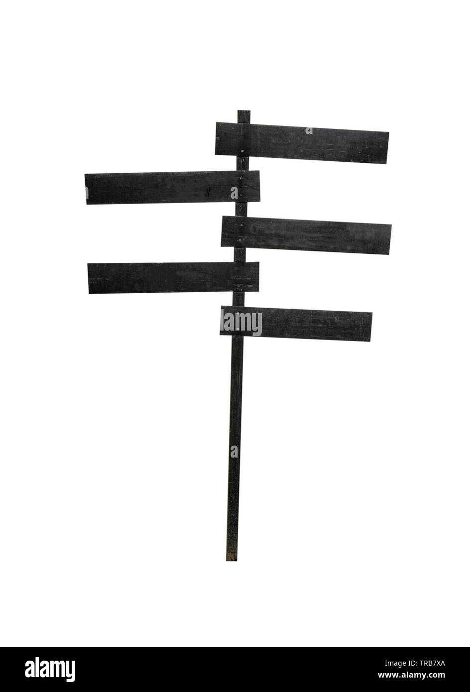 Black wooden blank signboard. isolated on white background Stock Photo ...